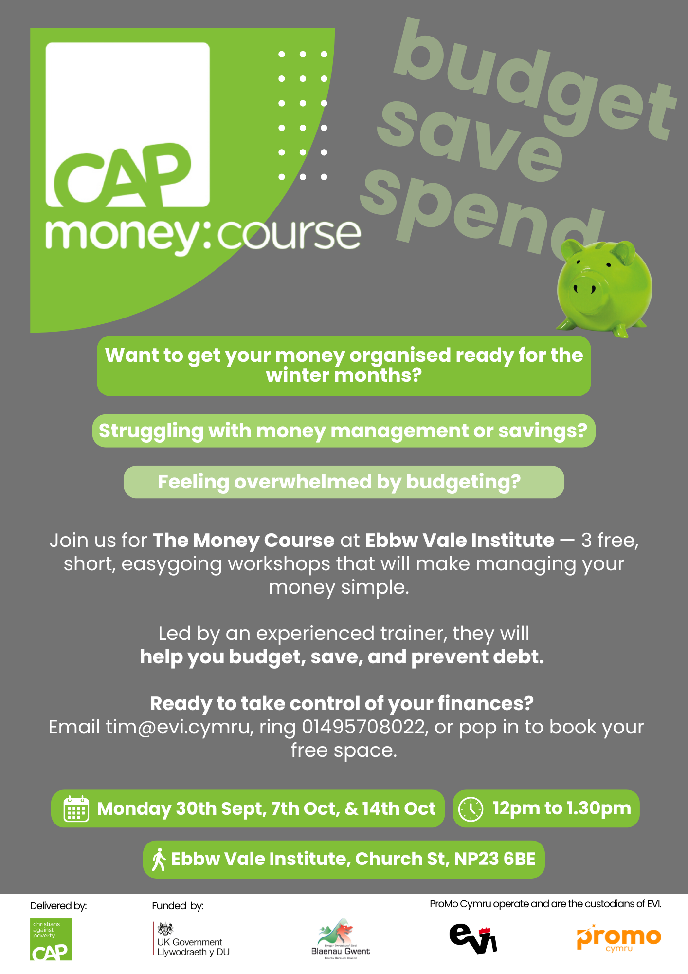 PAST EVENT: The Money Course - EVI | Ebbw Vale Institute